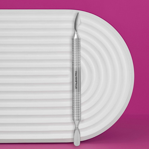 Hollow manicure pusher EXPERT 100 TYPE 3 (rounded pusher + cleaner ...