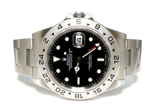ROLEX 2000 Explorer II, 16570, Black Dial, A Serial, Box & Papers | pomerance-boutique