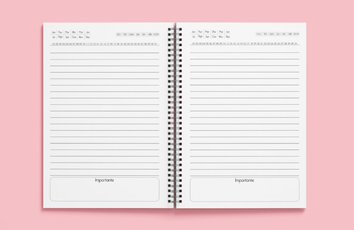 Caderno Simples Cinza - Miolo Digital | ThaMoní