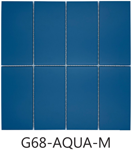 G68-Aqua-M, Tile Size:68x136mm, Sheet Size:288x280mm (21boxes) | Gustofil