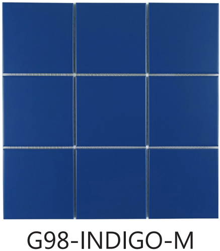 G98-Indigo-M, Tile Size:98x98mm, Sheet Size:306x306mm (9boxes) | Gustofil