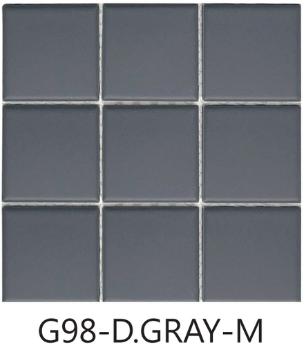 G98-D.Gray-M, Tile Size:98x98mm, Sheet Size:306x306mm (99boxes) | Gustofil