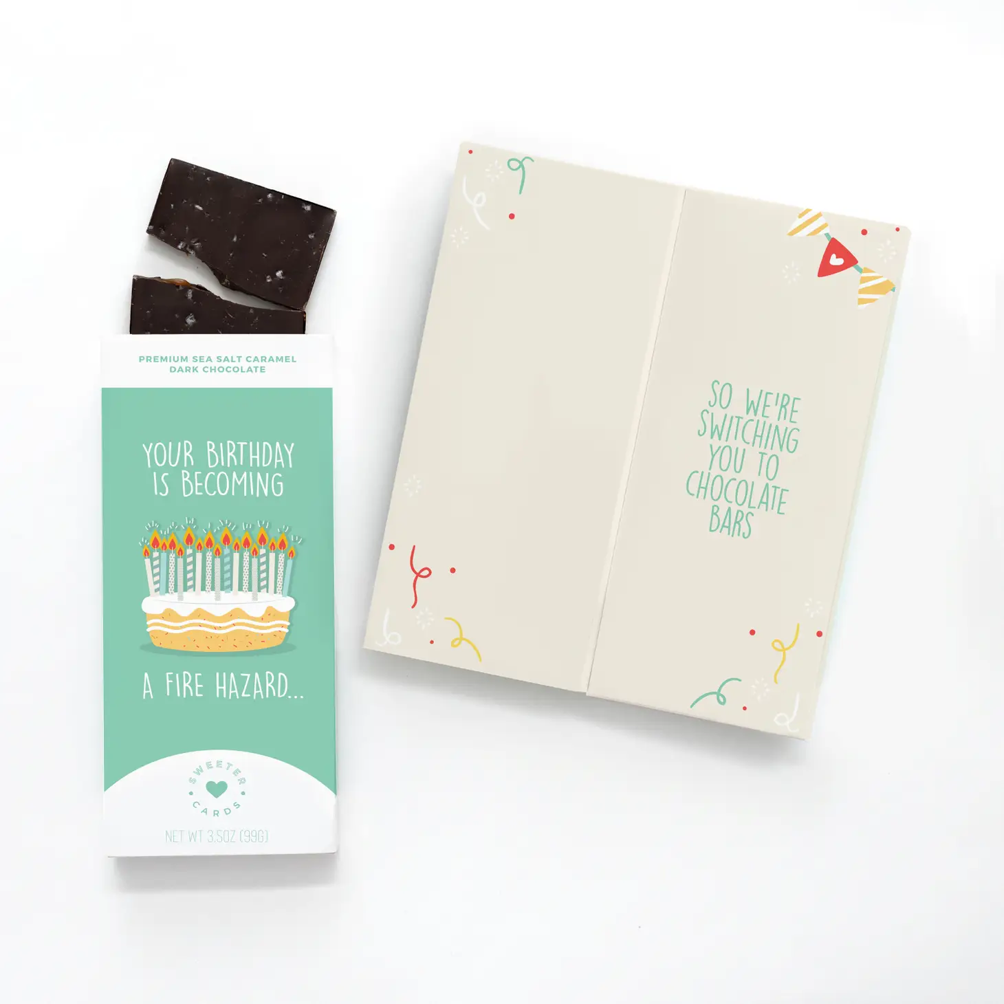 Sweeter Cards Chocolate Bar + Greeting Card in ONE! | Bubles Champagne