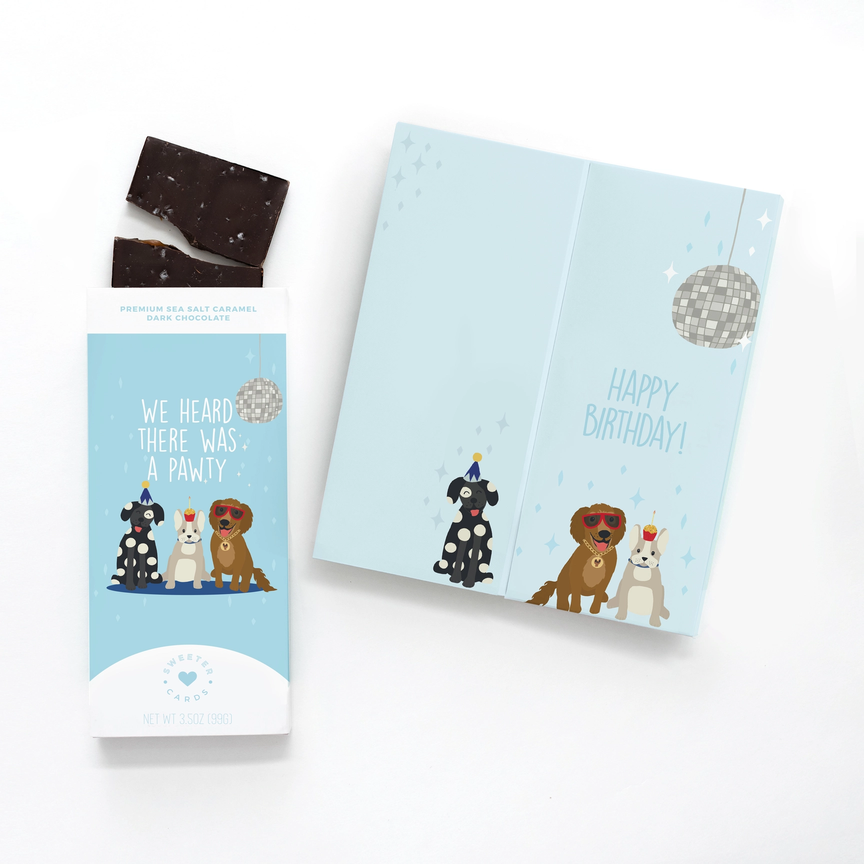 Sweeter Cards Chocolate Bar + Greeting Card in ONE! | Bubles Champagne