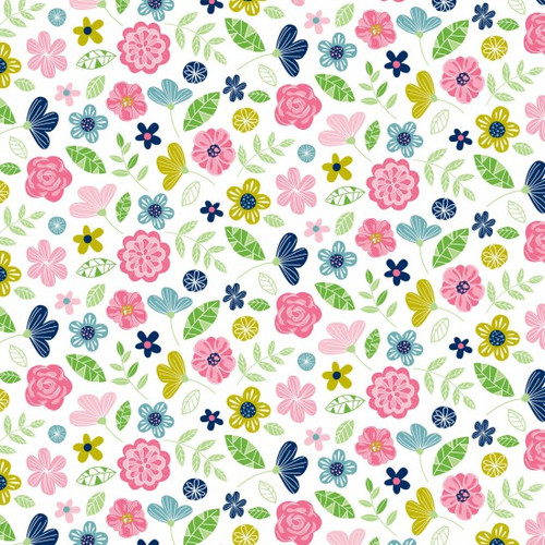 Nutex Novelty Wildflower Honey White Floral 80270 Col2 Quilt Fabric ...