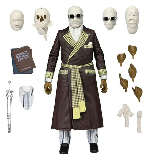 NECA Universal Monsters Invisible Man Colour Kemp House Ultimate Action ...