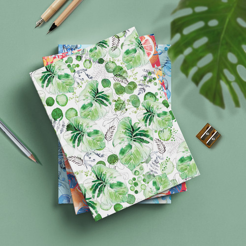 Monster Leaf Book Covers | Family Organiser