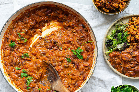 how to cook beans and onion