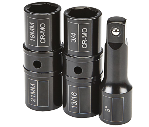 3pc 1/2" Drive Cr-Mo Impact Flip Lug Socket Set
