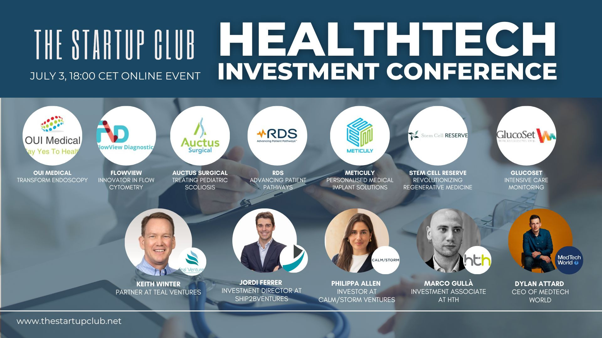 Health Tech Investment Conference Investor Pass | Startupclub