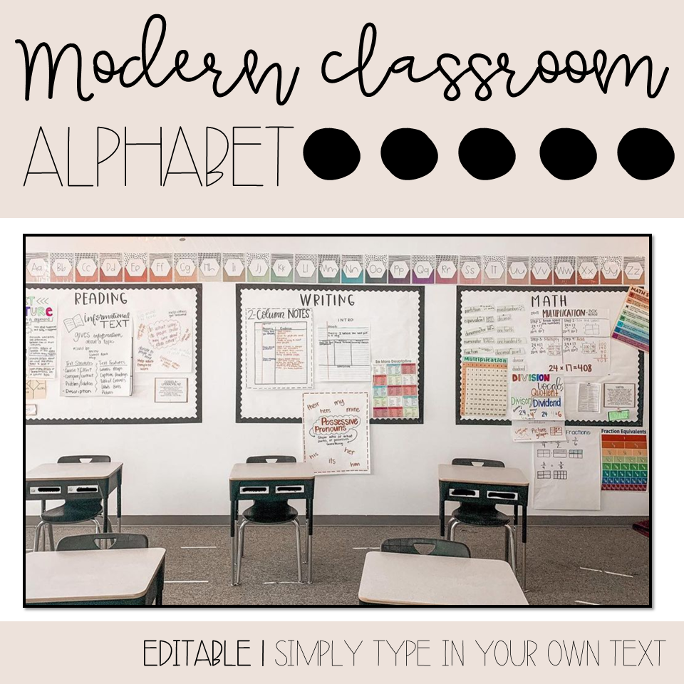 Simple Modern Classroom Alphabet