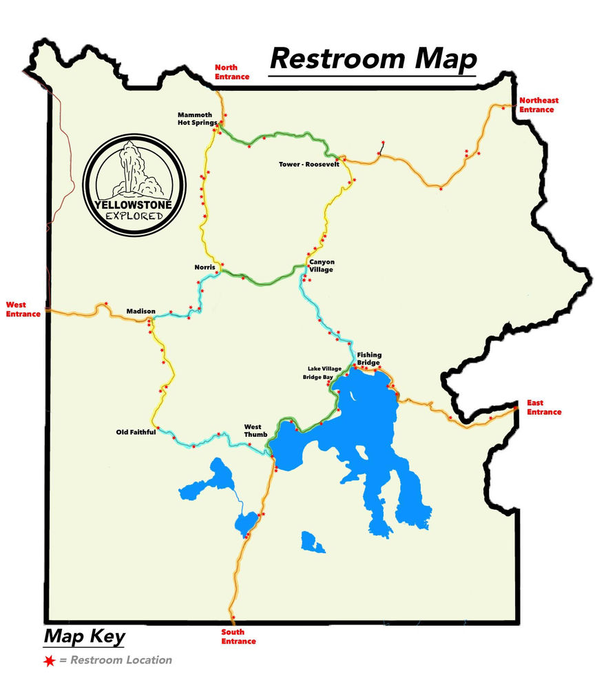 Where Are All the Restrooms Located in Yellowstone National Park?