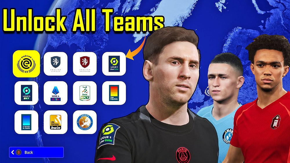 eFootball 2022 Version 1.0 - Unlock All Teams Mod