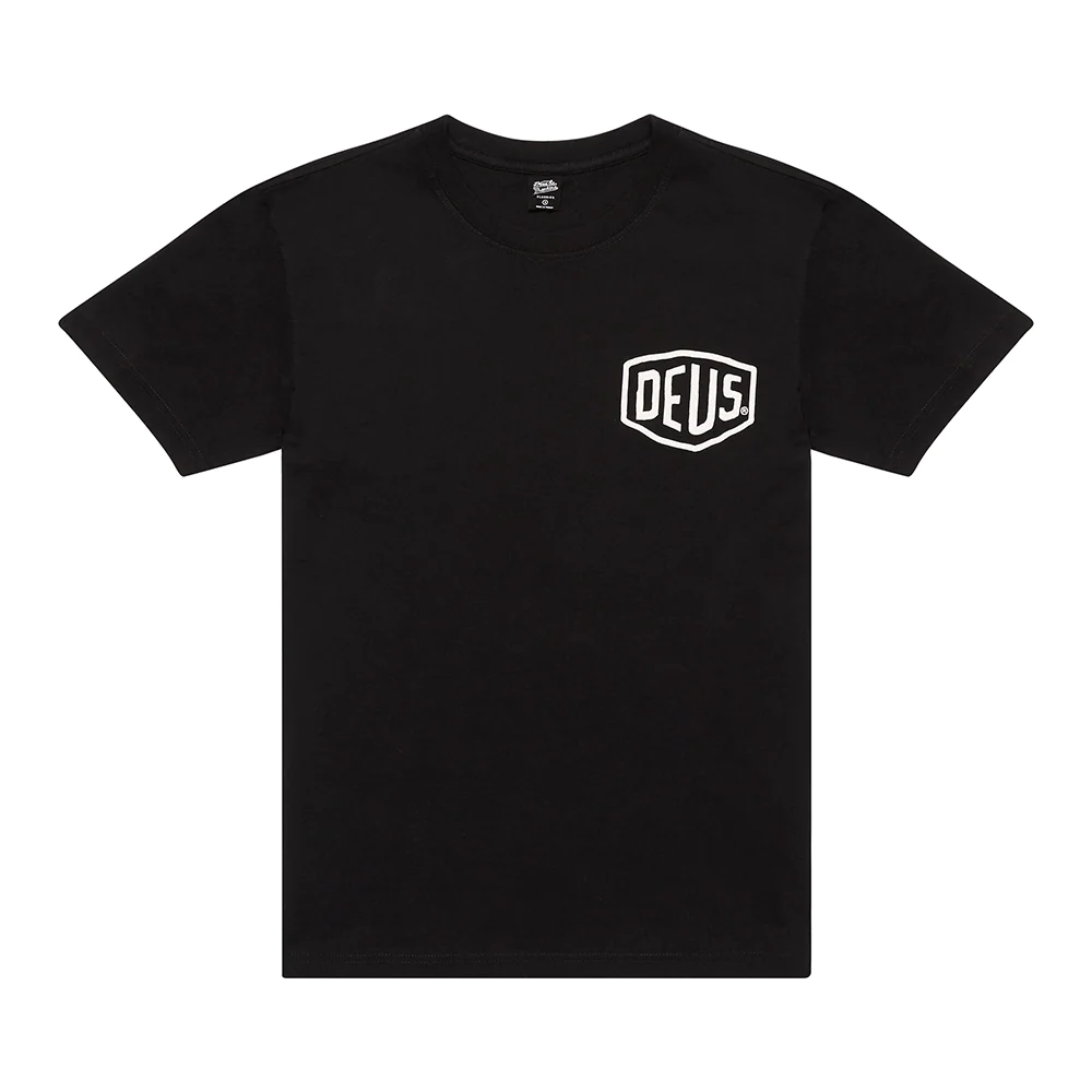Deus Ex Machina 'Tokyo Address' Men's Black Tee | 73 MoTo