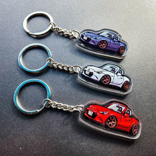 Chibi ND Miata MX-5 Acrylic Keychain | Chikara Motorsports
