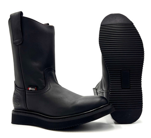 AO-470 Black Roper Work Boot Wedge Sole | Fuerbo Boots