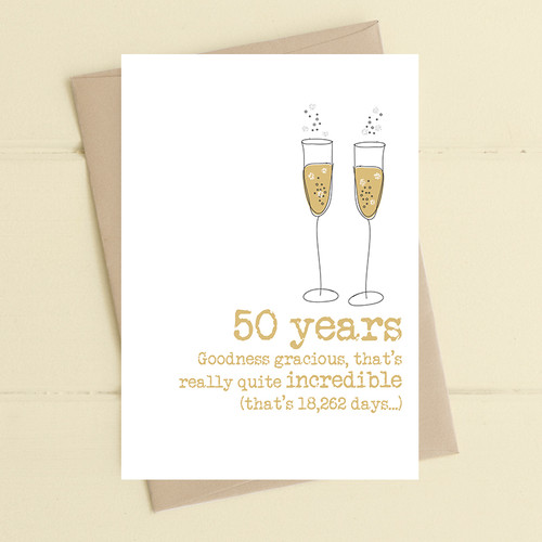 50 Years - 18,262 Days - Card | Pam Peters Designs