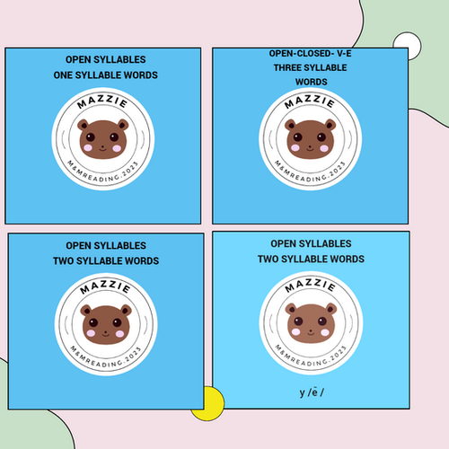MAZZIE OPEN SYLLABLES Bundle #1 | M&M Reading