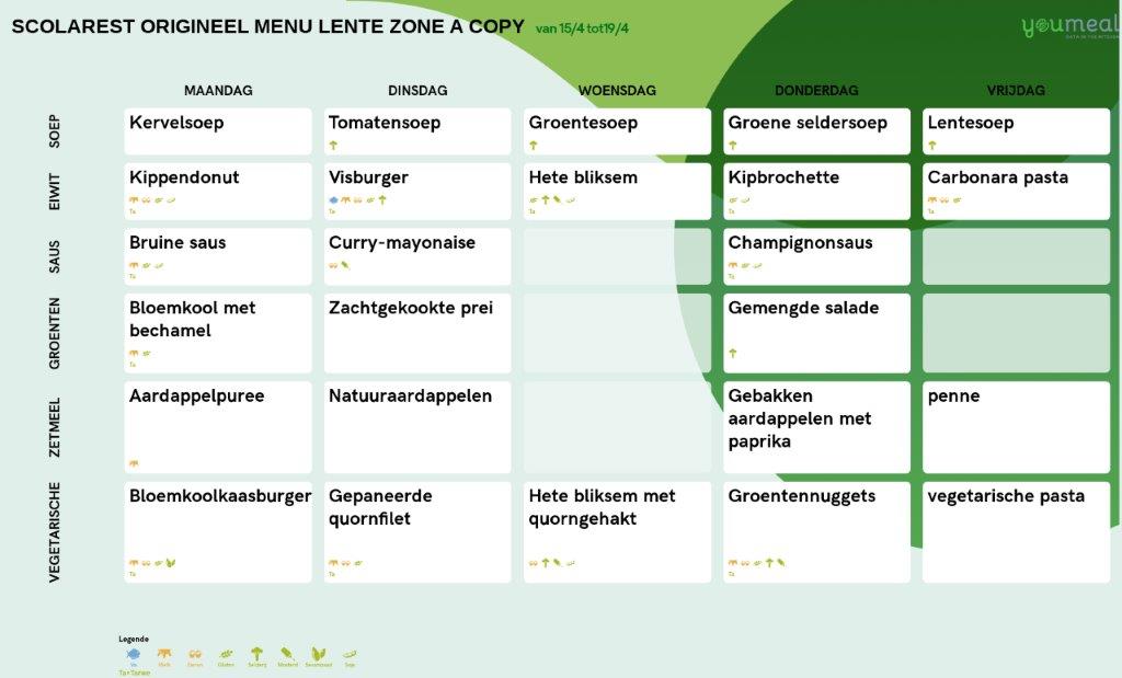 Weekmenu | Berthoutinstituut-Klein Seminarie