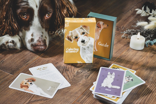 Calming Dog Games Card | Deck of Brain Games | Pointy Faces