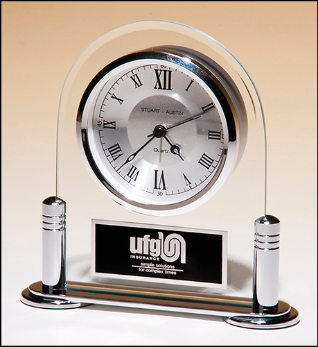 BEVELED GLASS CLOCK | Carters Awards