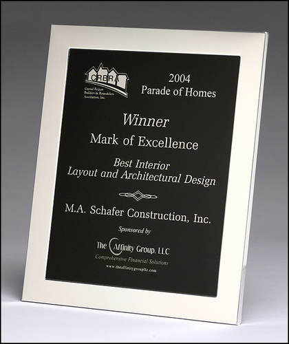 SILVER ENGRAVED PLAQUE FRAME | Carters Awards