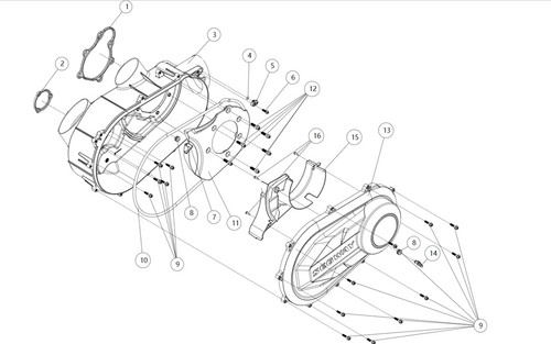 Segway CVT Inner Cover Assembly - E02-C310002-000-03 | Segway Parts Online