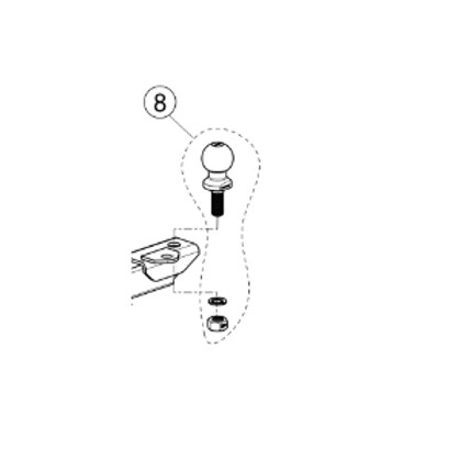 Segway Trailer Ball Assembly (Includes Square Tube & Ball) | Segway ...