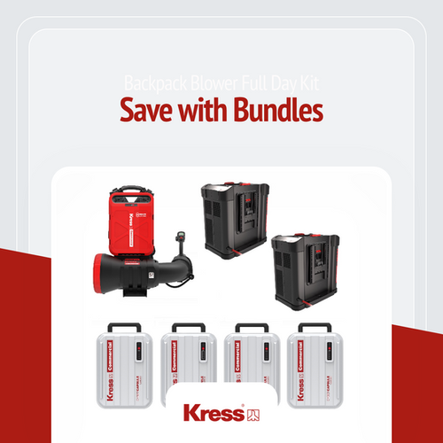 Kress® Commercial 60V Backpack Blower FULL DAY POWER KIT | Tractorl1fe