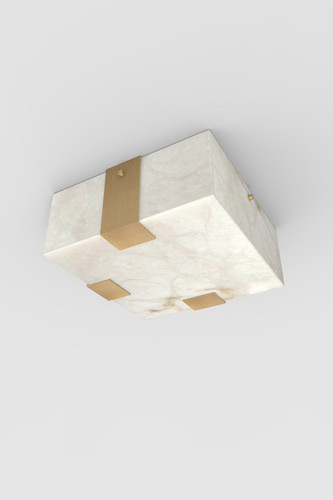Ponti Alabaster Flush Mount 3C BB | Orphan Work