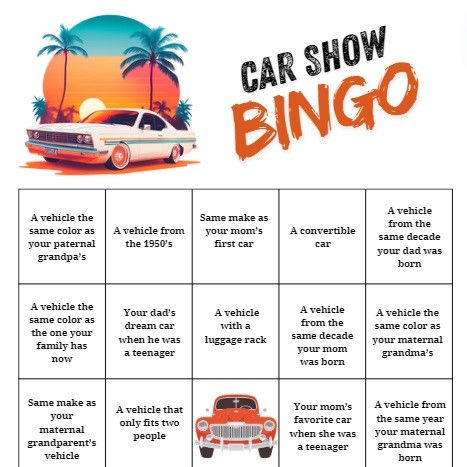Car Show Bingo