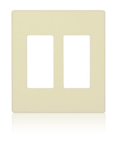 Two Gang Switch Plate Ivory | Boodoo's Enterprises