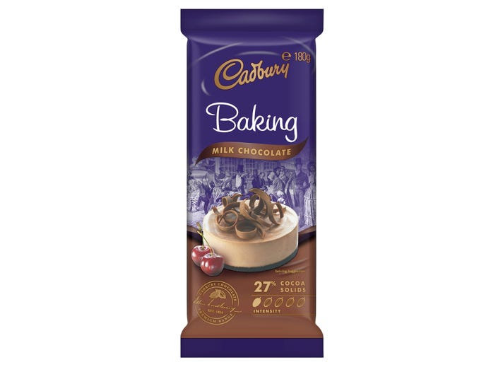 Cadbury, Cadbury Baking Milk Chocolate block Halal Suitable