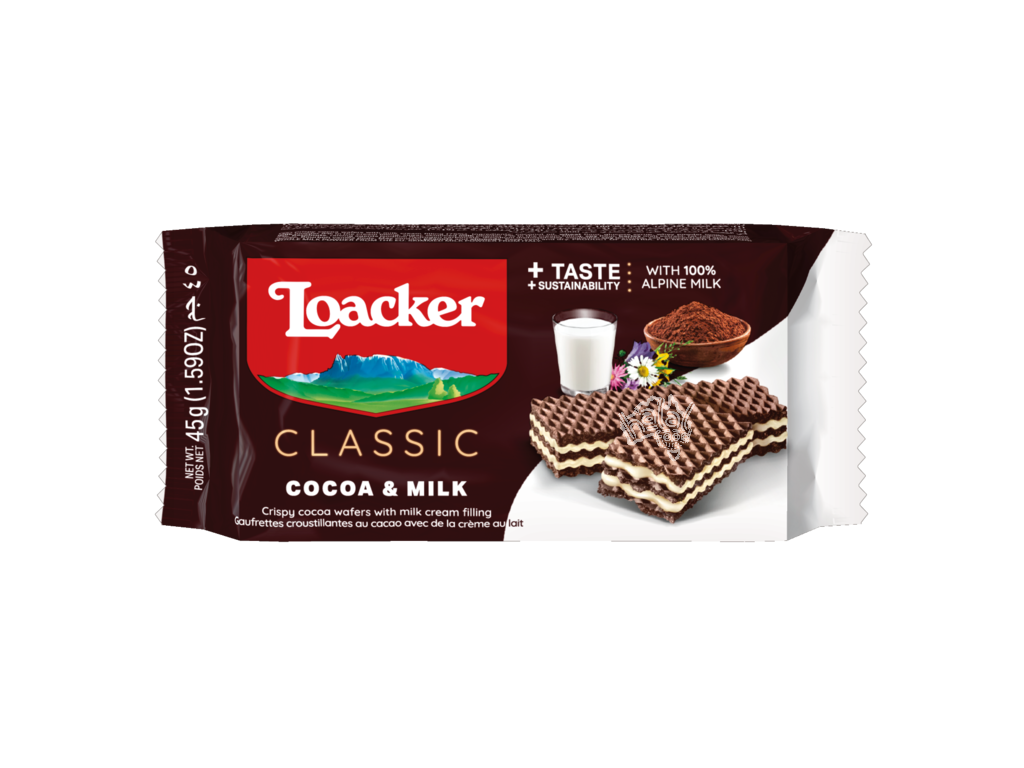 Loacker, Classic Cocoa Milk Halal Certified