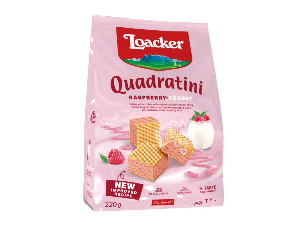 Loacker, Quadratini Raspberry Yogurt Halal Certified