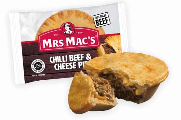 Mrs Macs, Mrs Macs Chilli Beef Cheese Pie Halal Certified