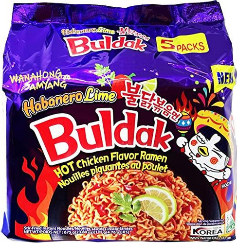 Samyang Buldak (Habanero Lime) Hot Chicken Flavour Noodles - 5Pack ...