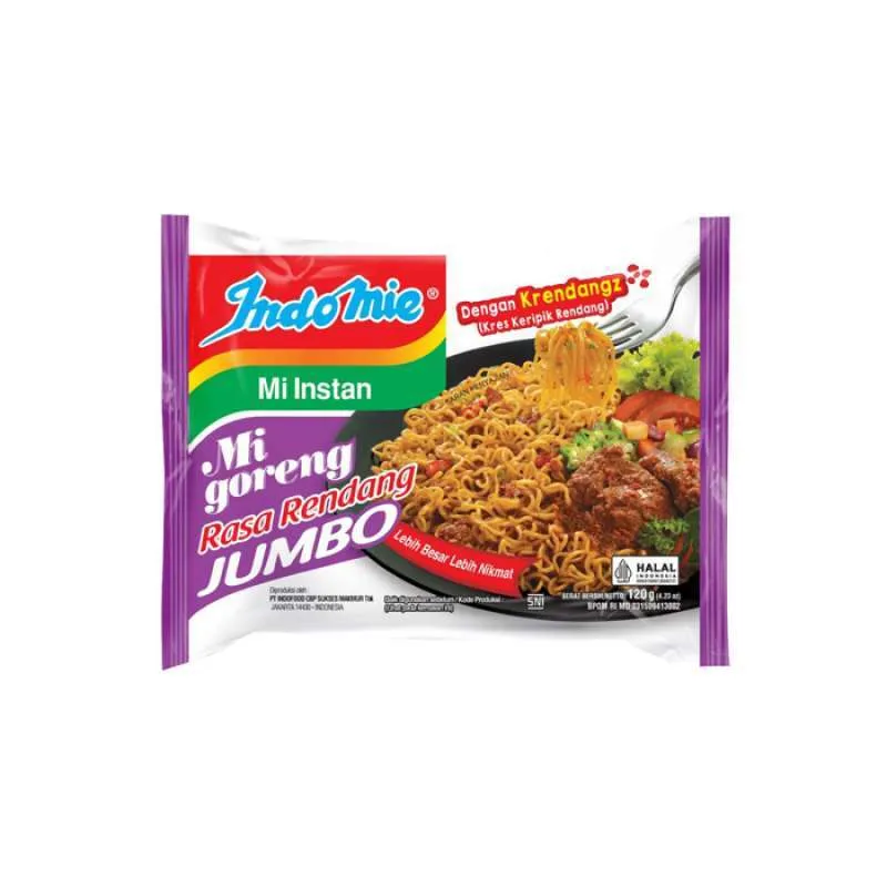Indomie Mi Goreng Rendang Jumbo 120g - Box | Halal Food Australia