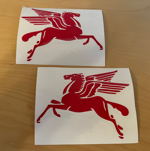 PORSCHE 550 356 911 Pegasus Vintage Mobile Oil Racing Sticker Decal SET ...