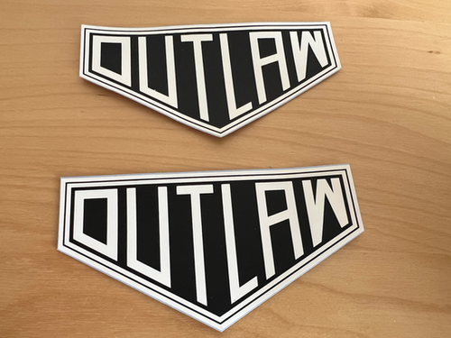 PORSCHE 550 356 911 Outlaw Racing Sticker Decal PAIR. | Ducky Imports