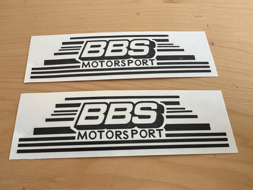 VW PORSCHE FERRARI BBS MOTORSPORT Decal Sticker MK1 MK2 MK3 PAIR ...