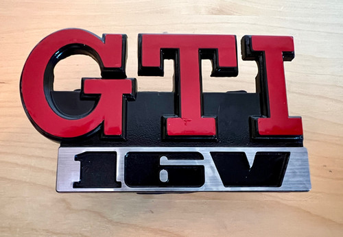 VW MK2 Golf GTI RED Front GTI 16V Grille Badge BRAND NEW | Ducky Imports