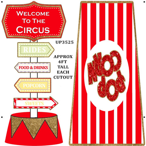 UP3525 CIRCUS | Party Prop Signs