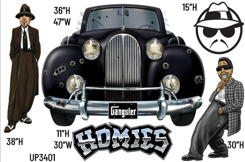 UP3401 HOMIES | Party Prop Signs