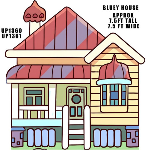 UP1360-61 BLUEY HOUSE | Party Prop Signs