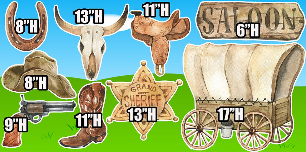 YC365 WESTERN COWBOY | Party Prop Signs