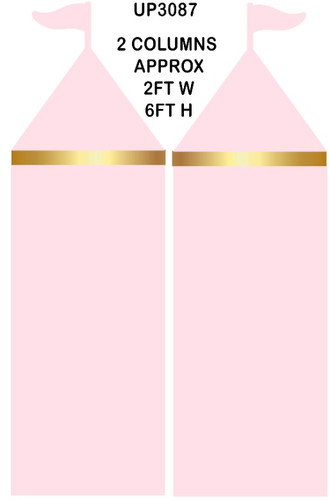 UP3087 3QS CASTLE TOWERS | Party Prop Signs