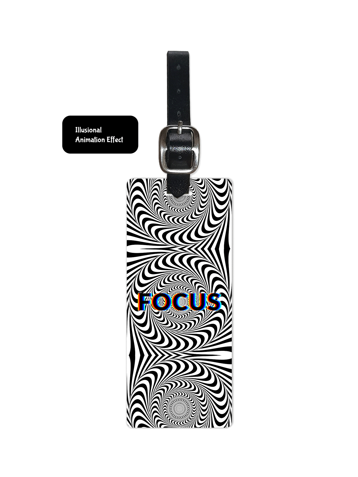 Lentikart: 3D Lenticular Effects Focus Long Luggage Tags Set of 2