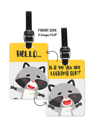 Hello Set of 2 3D Lenticular Luggage Tags - Lentikart