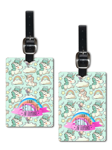 Unicorn Set of 2 Luggage Tags - 3D Lenticular Designs | Lentikart